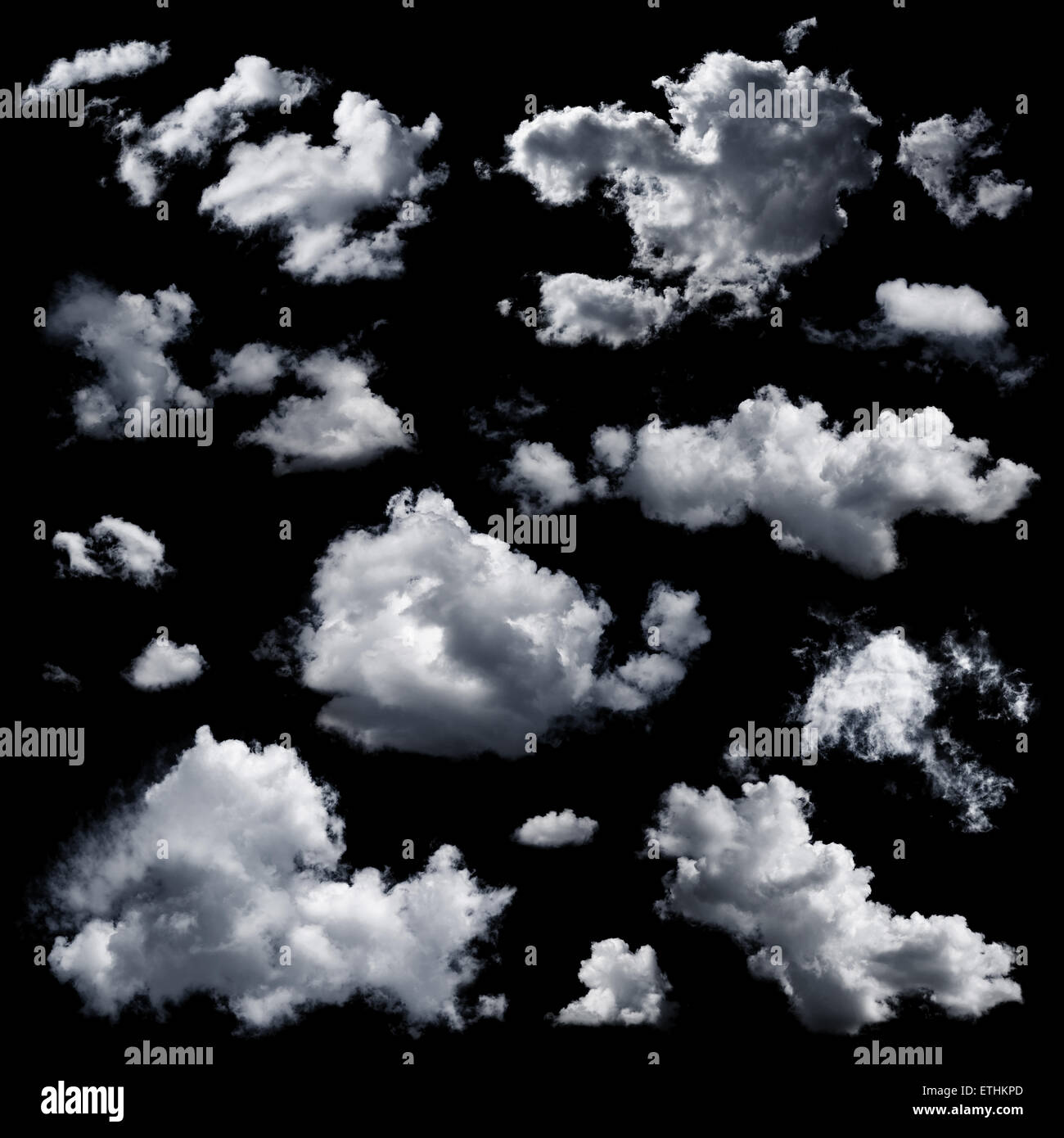 Set of multiple clouds isolated Stock Photo - Alamy
