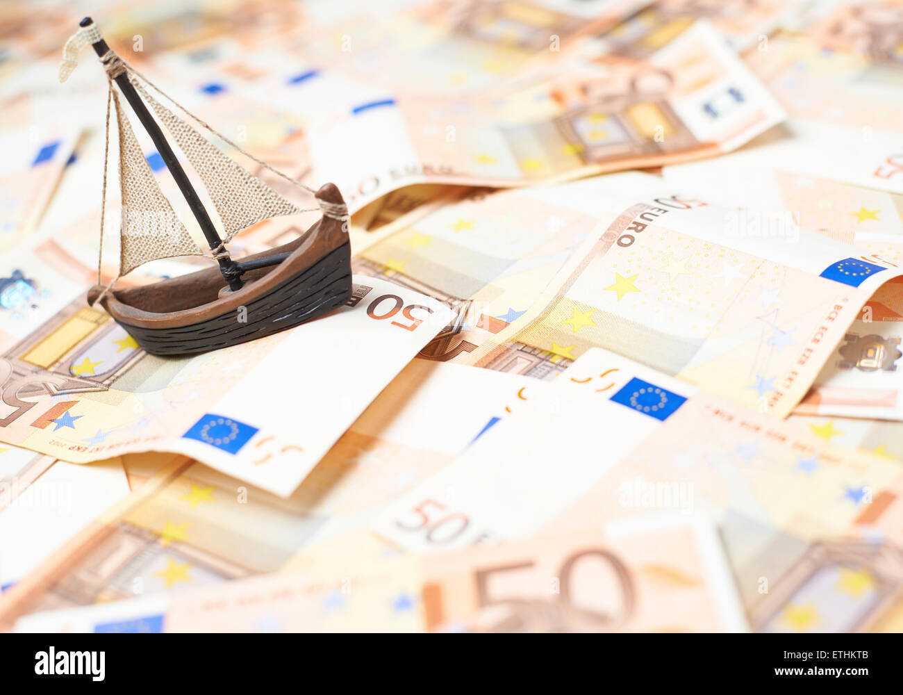 Euro note boat hi-res stock photography and images - Alamy