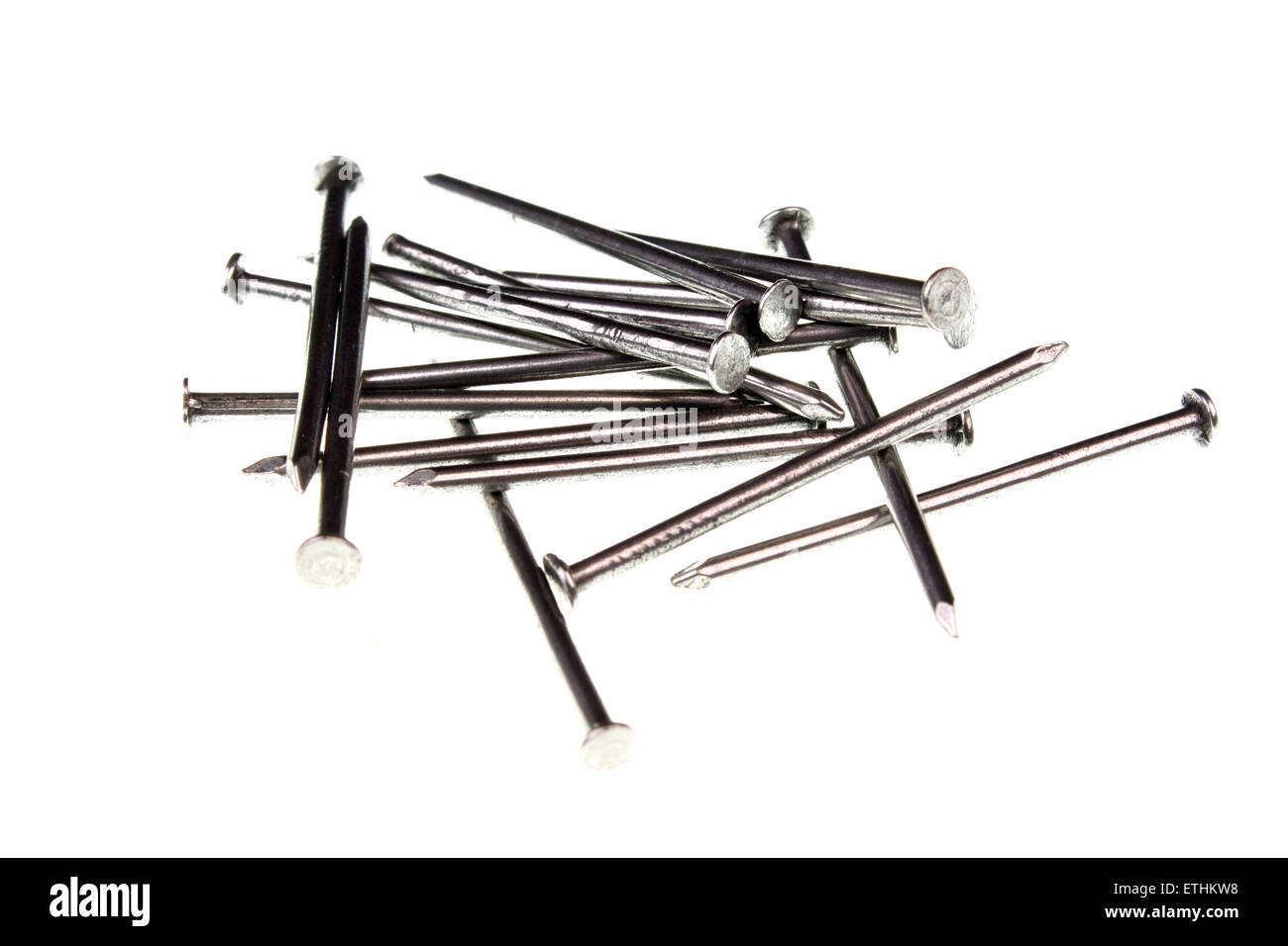 Nails tool on a white background Stock Photo - Alamy