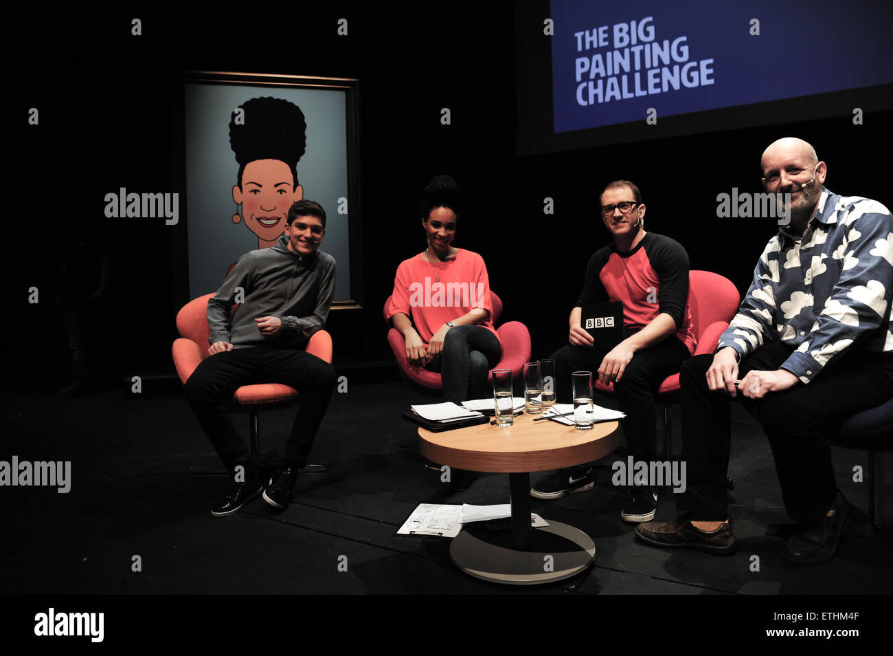 Presenters and guests taking part in filming of the BBC's 'The Big ...