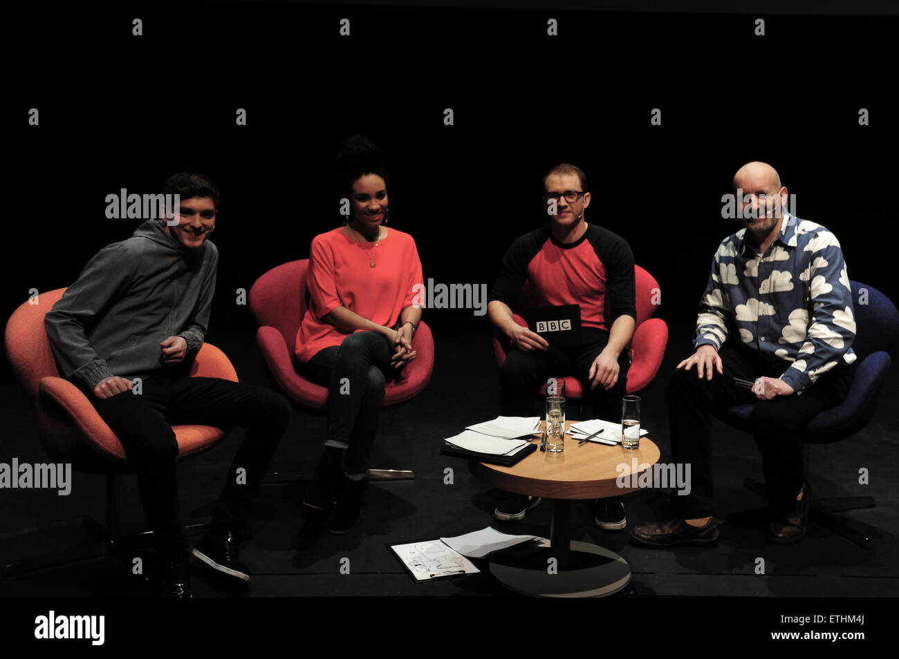 Presenters and guests taking part in filming of the BBC's 'The Big ...