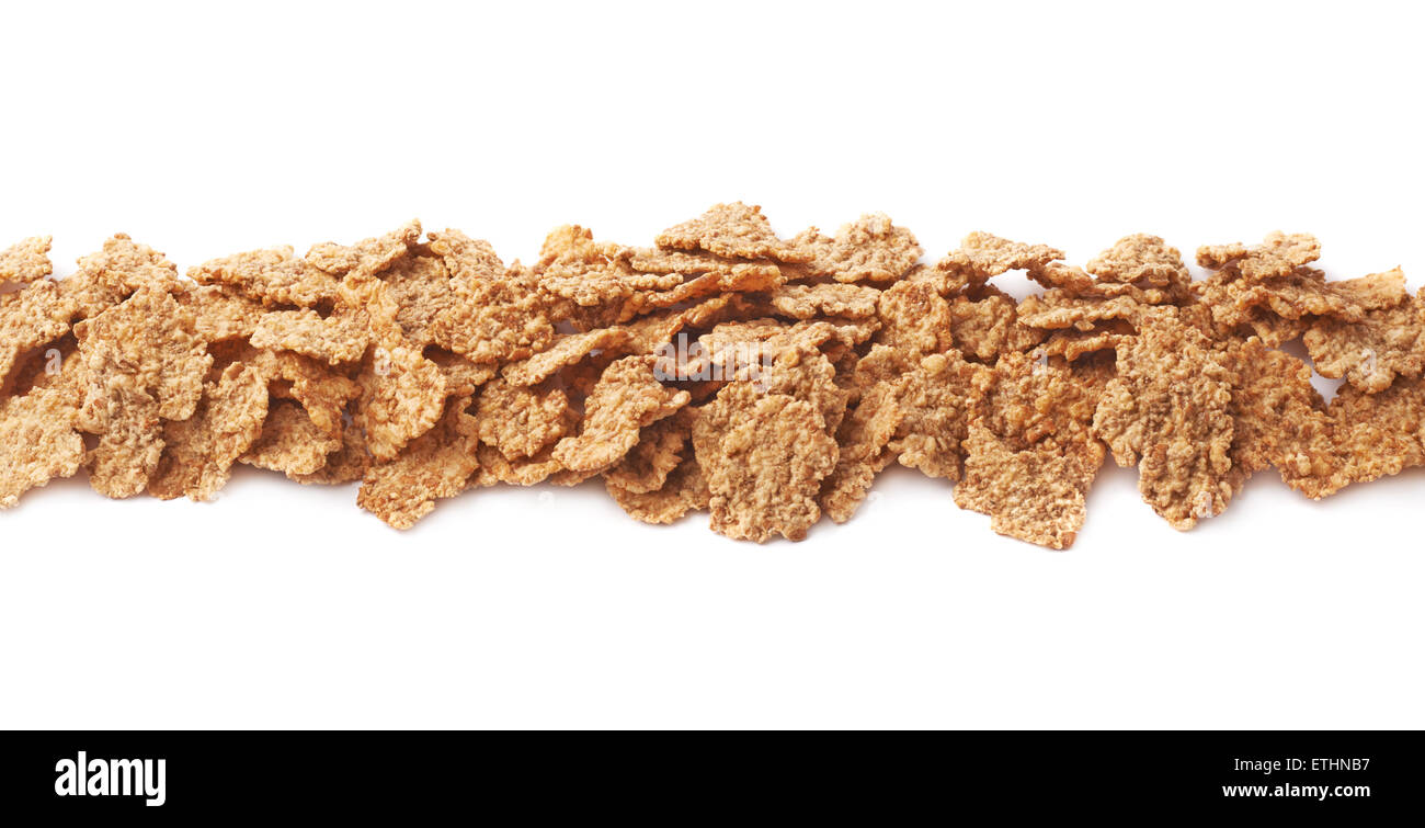 Whole grain cereal flakes isolated Stock Photo - Alamy