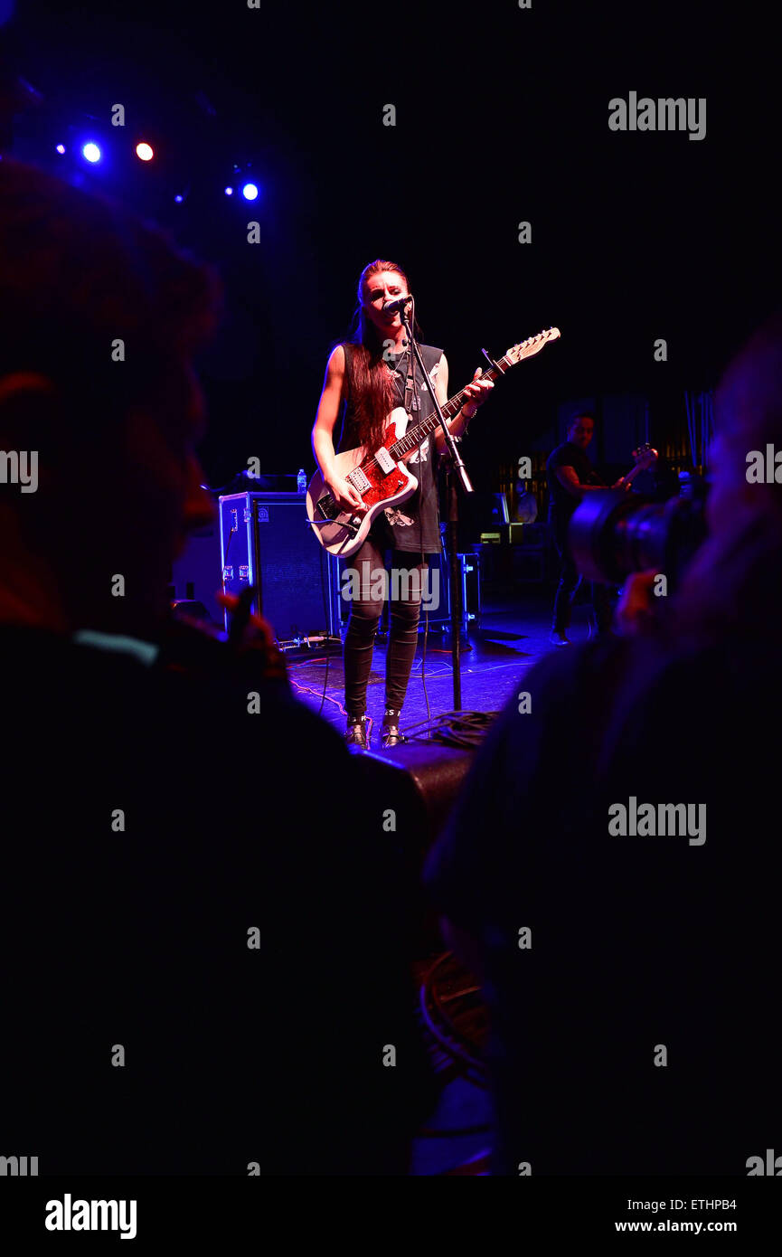 Rock band PVRIS performing live on stage during 'PTV & SWS World Tour ...