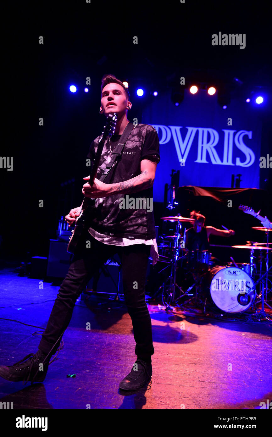 Rock band PVRIS performing live on stage during 'PTV & SWS World Tour ...