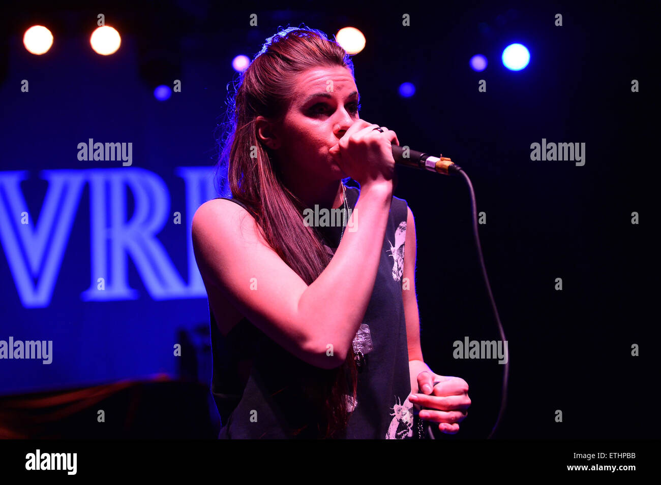 Rock band PVRIS performing live on stage during 'PTV & SWS World Tour ...