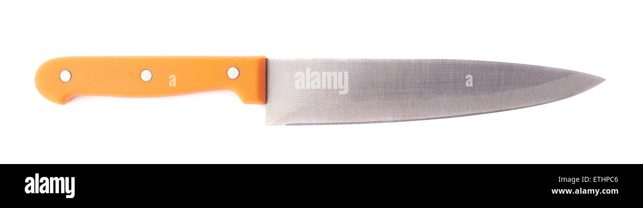 Steel kitchen knife isolated Stock Photo - Alamy