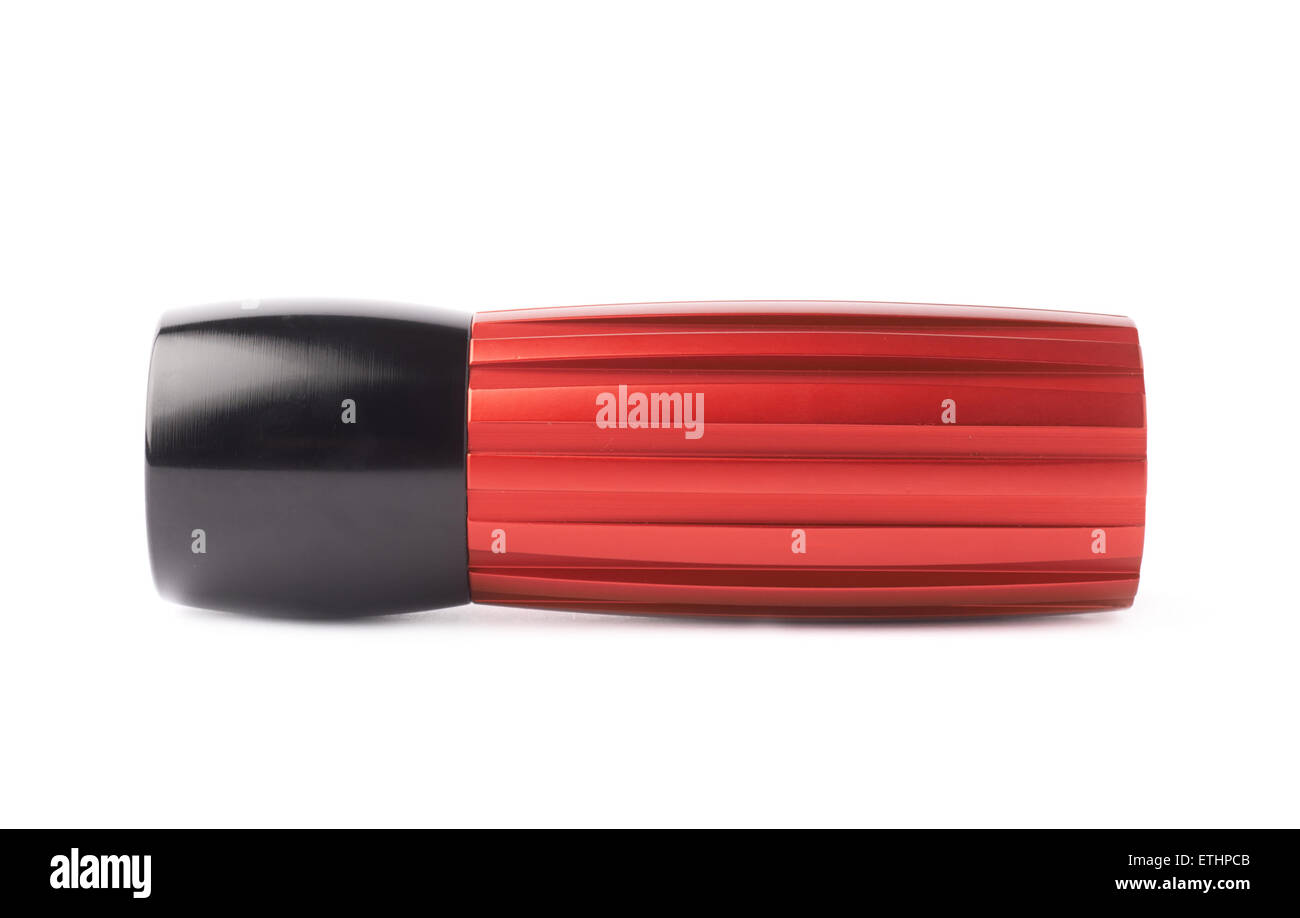 Red pocket flashlight isolated Stock Photo - Alamy