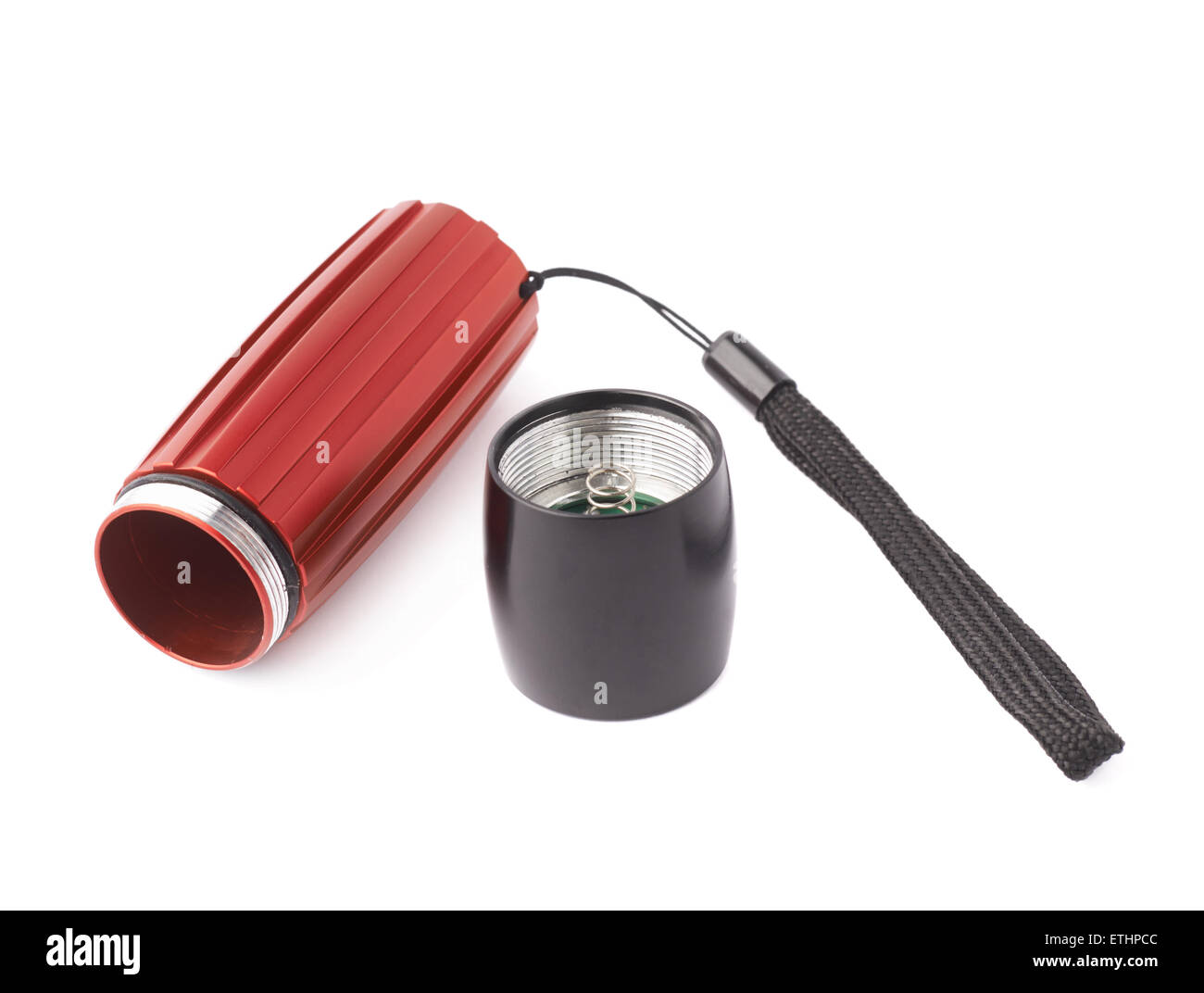 Red pocket flashlight isolated Stock Photo - Alamy