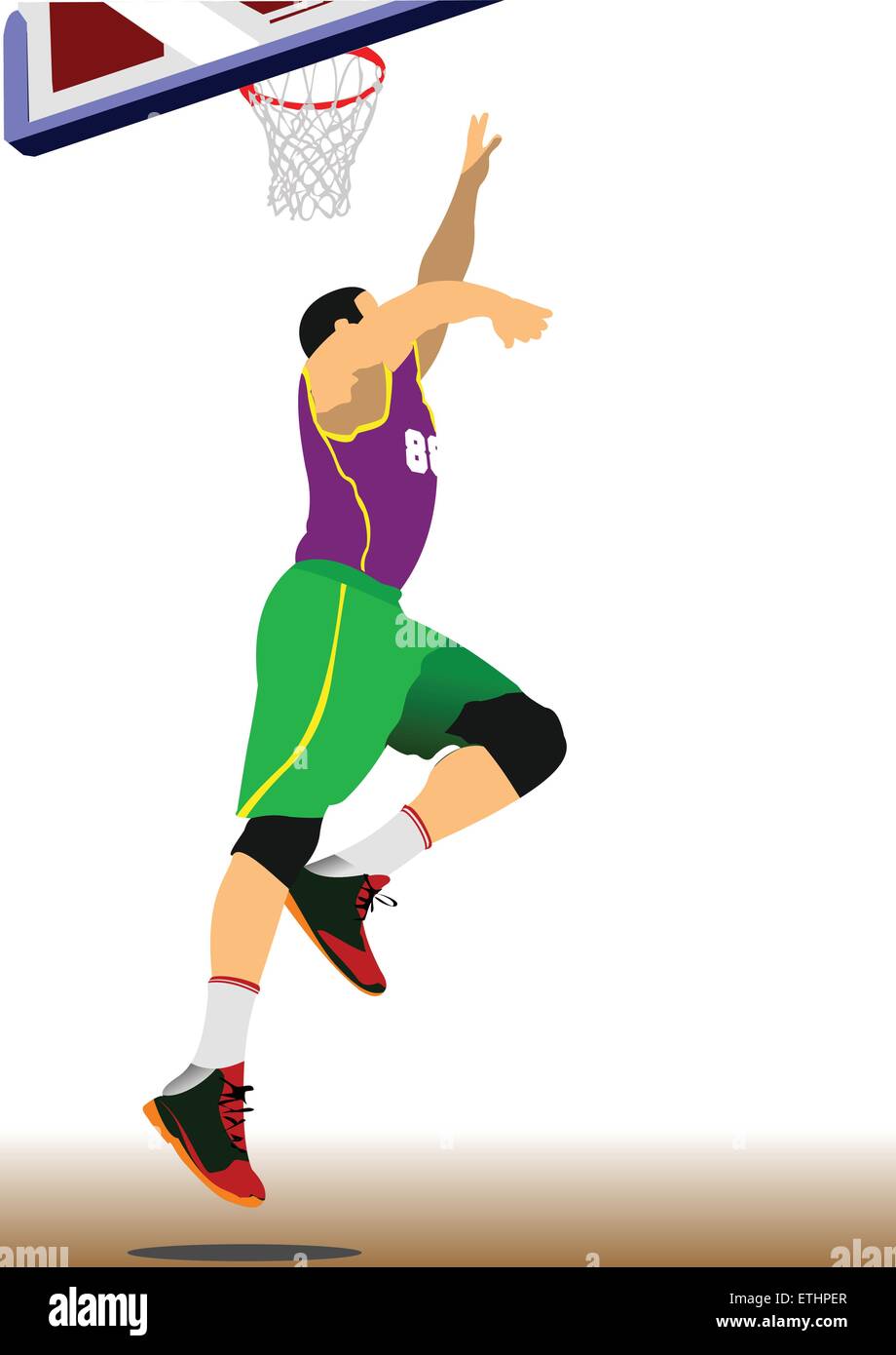 Basketball players. Vector illustration Stock Vector Image & Art - Alamy