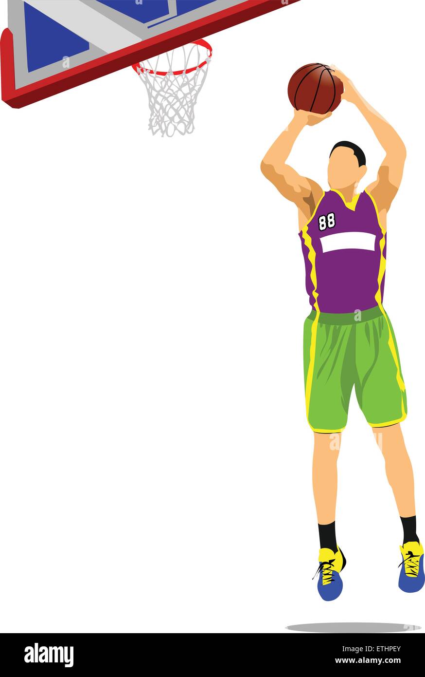 Basketball players. Vector illustration Stock Vector Image & Art - Alamy