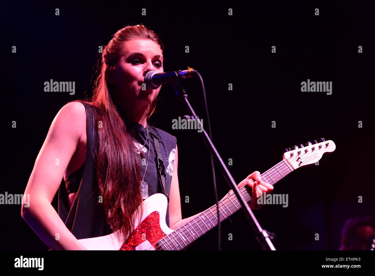 Rock band PVRIS performing live on stage during 'PTV & SWS World Tour ...