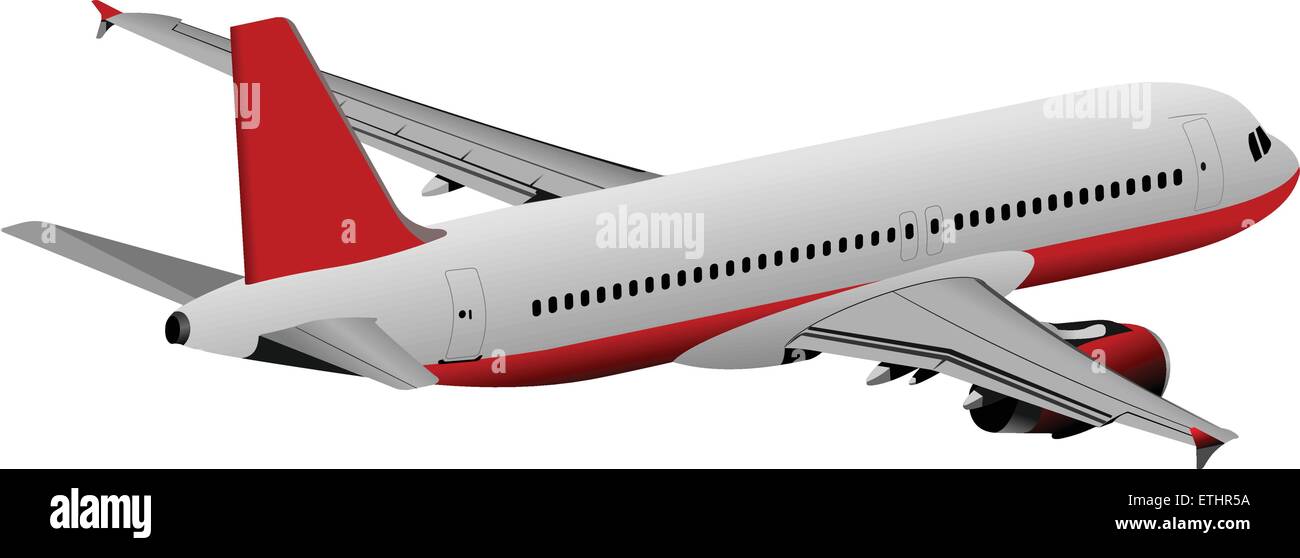 Airplane silhouette on runway Stock Vector Images - Alamy