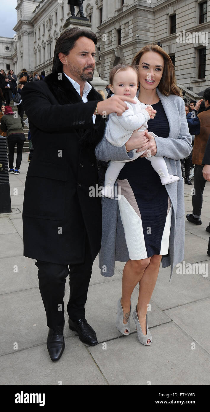 LFW a/w 2015 - Julien Macdonald - Arrivals Featuring: Jay Rutland ...
