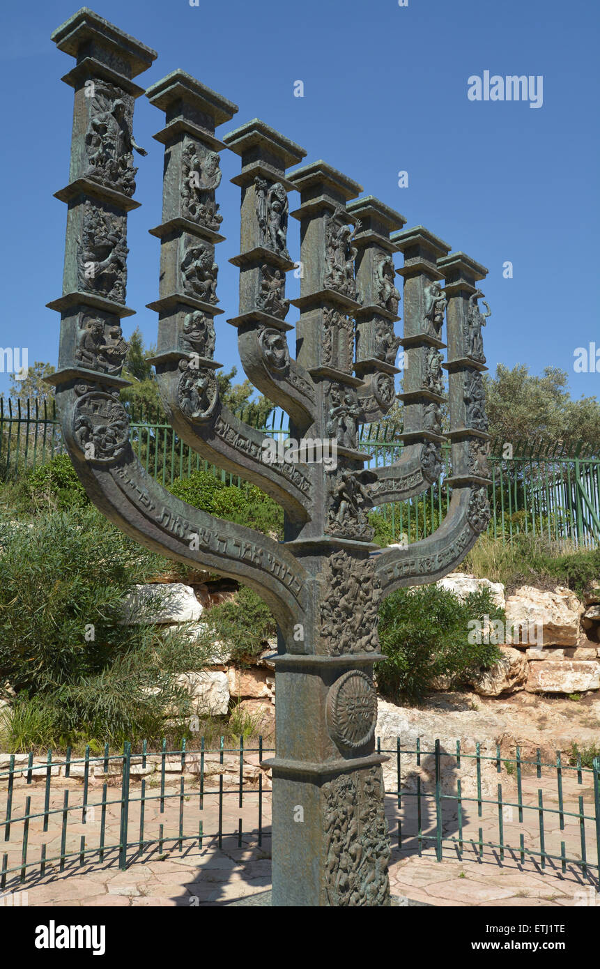 Menorah Sculpture Jerusalem High Resolution Stock Photography and ...