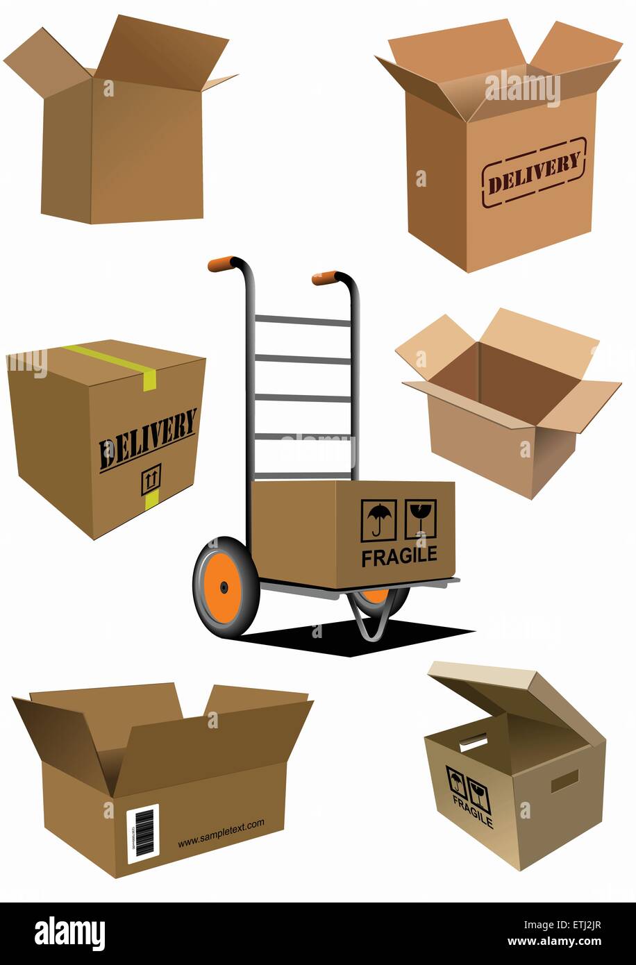 Carton boxes Stock Vector Images - Alamy