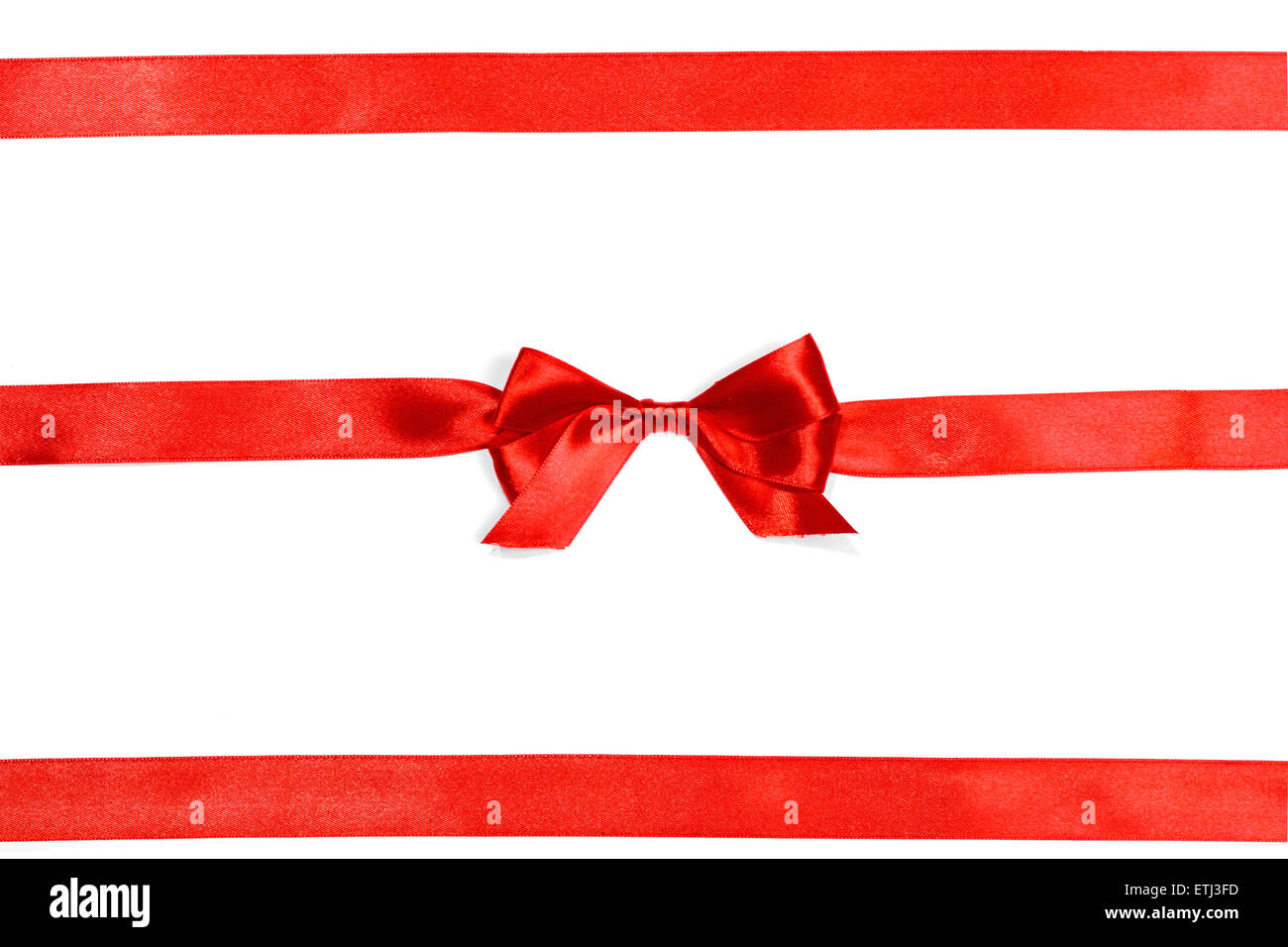 Red ribbons with bow Stock Photo - Alamy