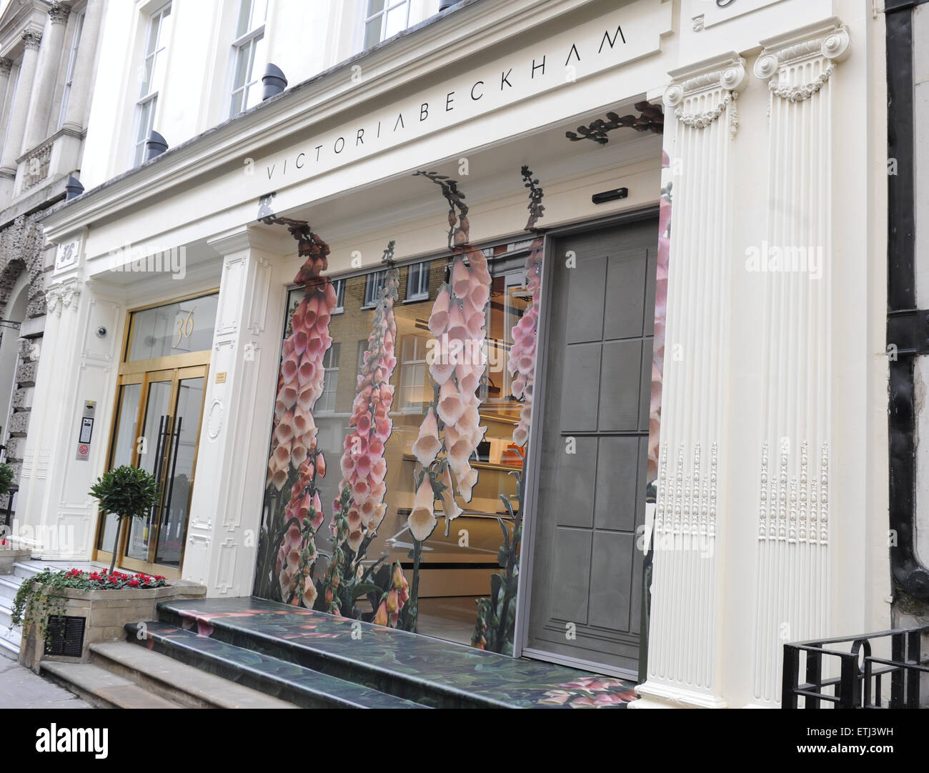An installation by Andy Hillman is displayed outside Victoria Beckham's ...