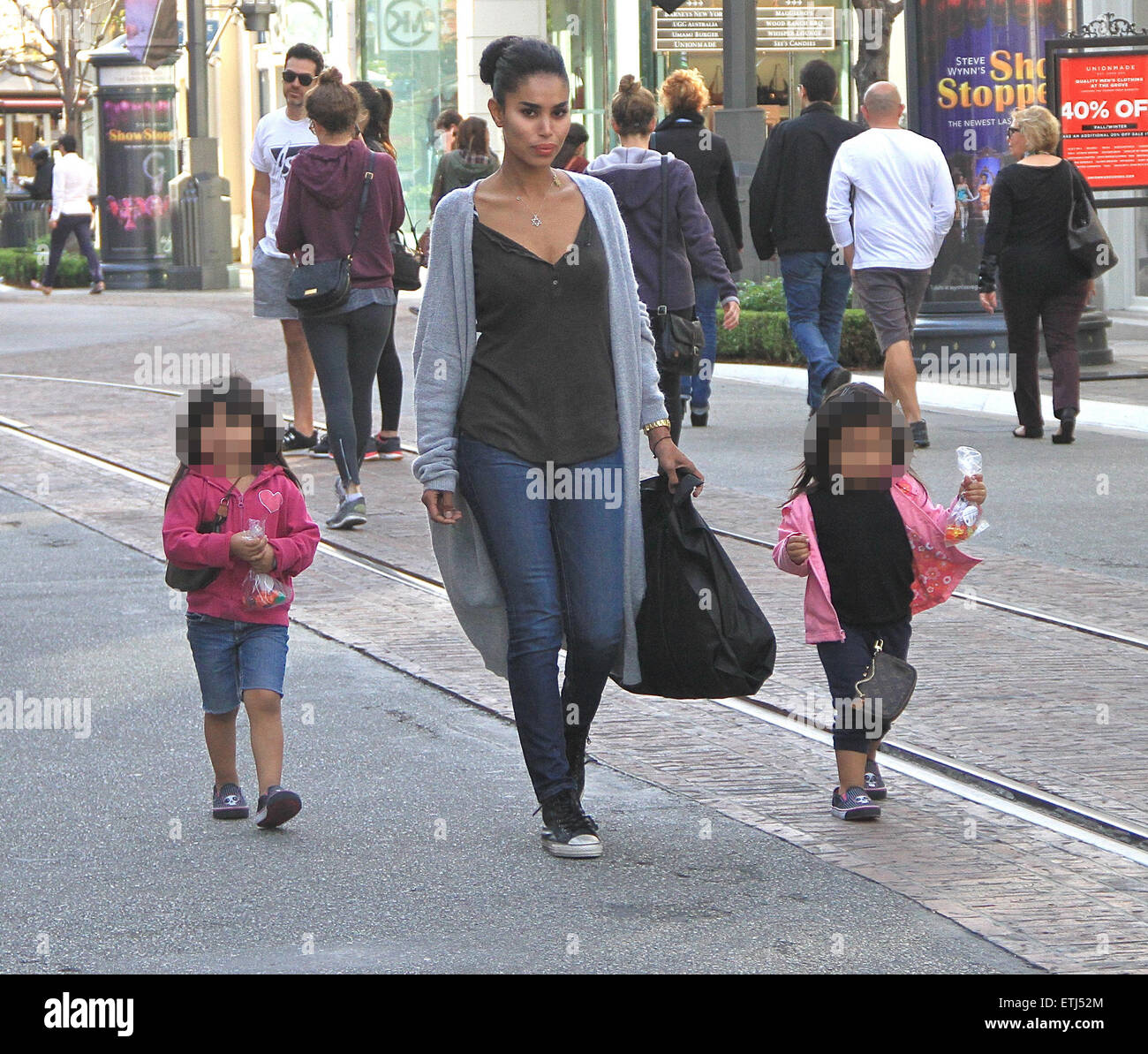 V. Stiviano takes her family shopping at The Grove in Hollywood ...