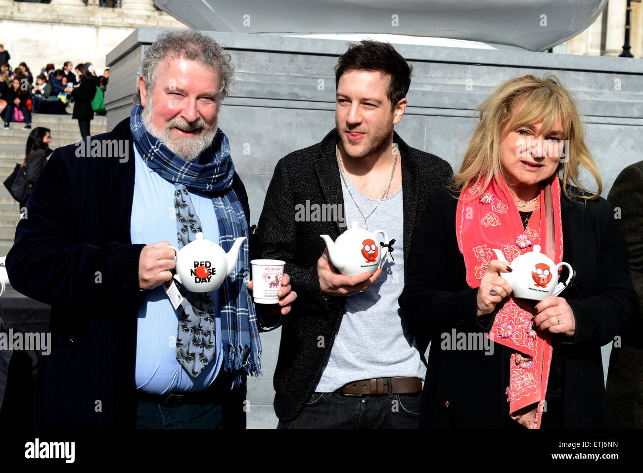 Theo Paphitis holds a tea party in Trafalgar Square in aid of 'Red Nose ...