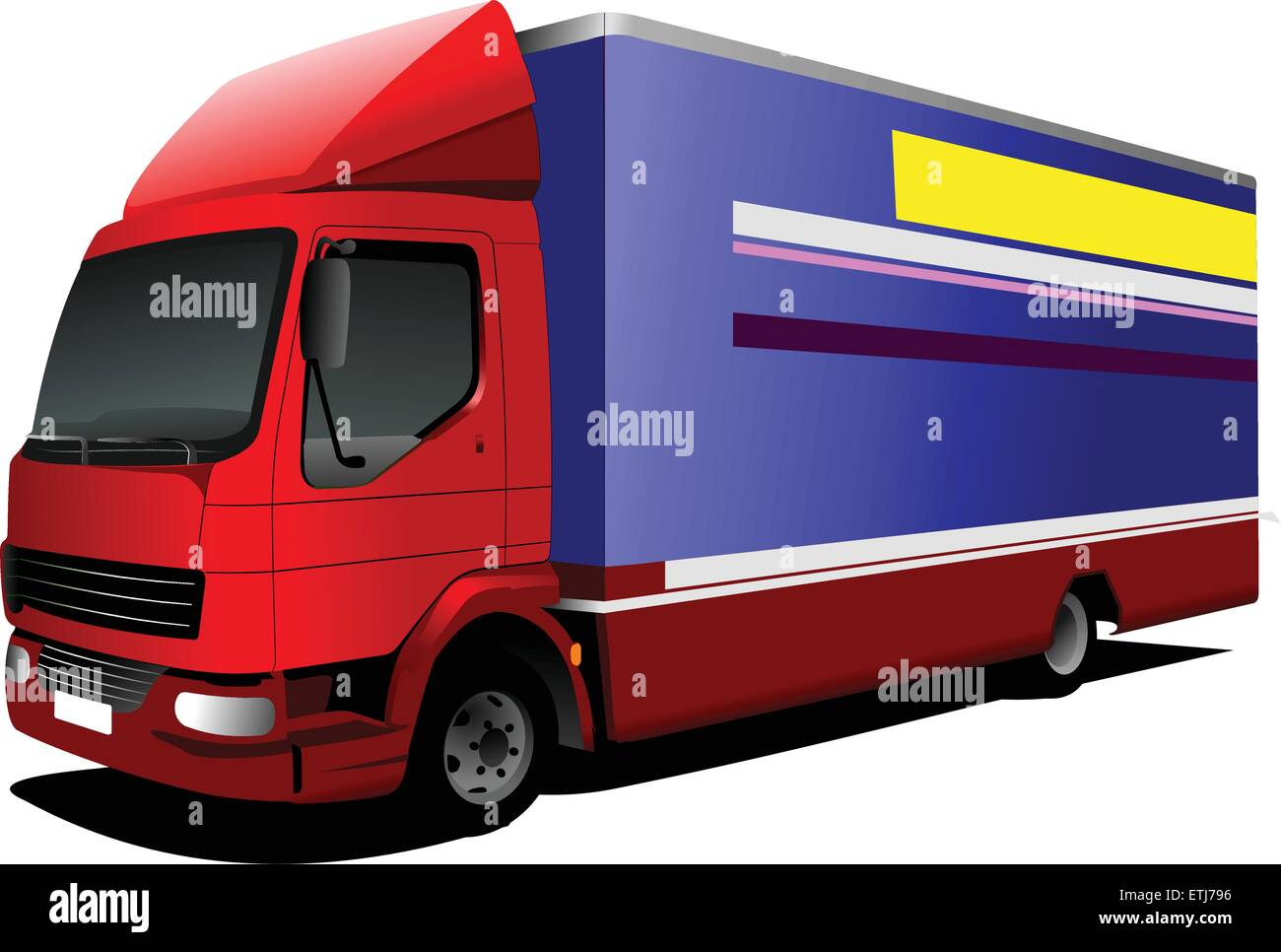 Red Delivery Truck Vector