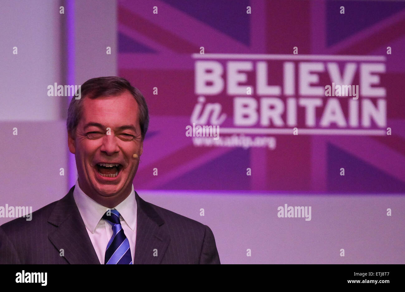 Nigel Farage MEP, leader of UKIP, addresses delegates at the UKIP ...