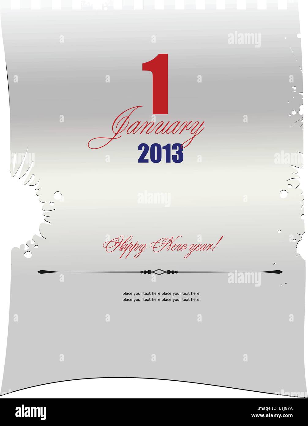 Blank letter with date of January, 1. Vector illustration Stock Vector ...