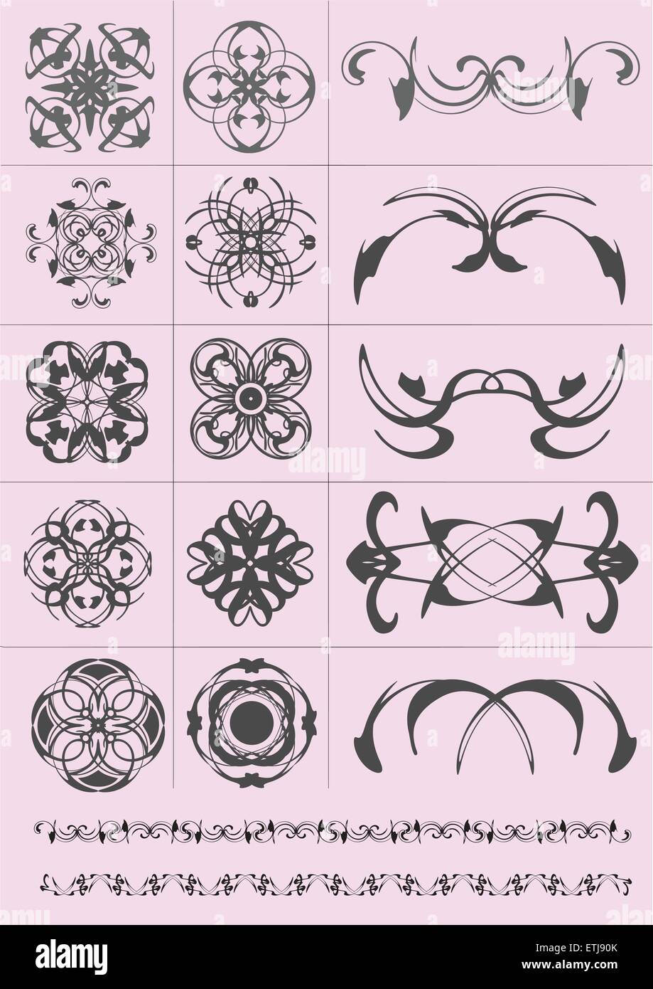 Abstract design elements Stock Vector Images - Alamy