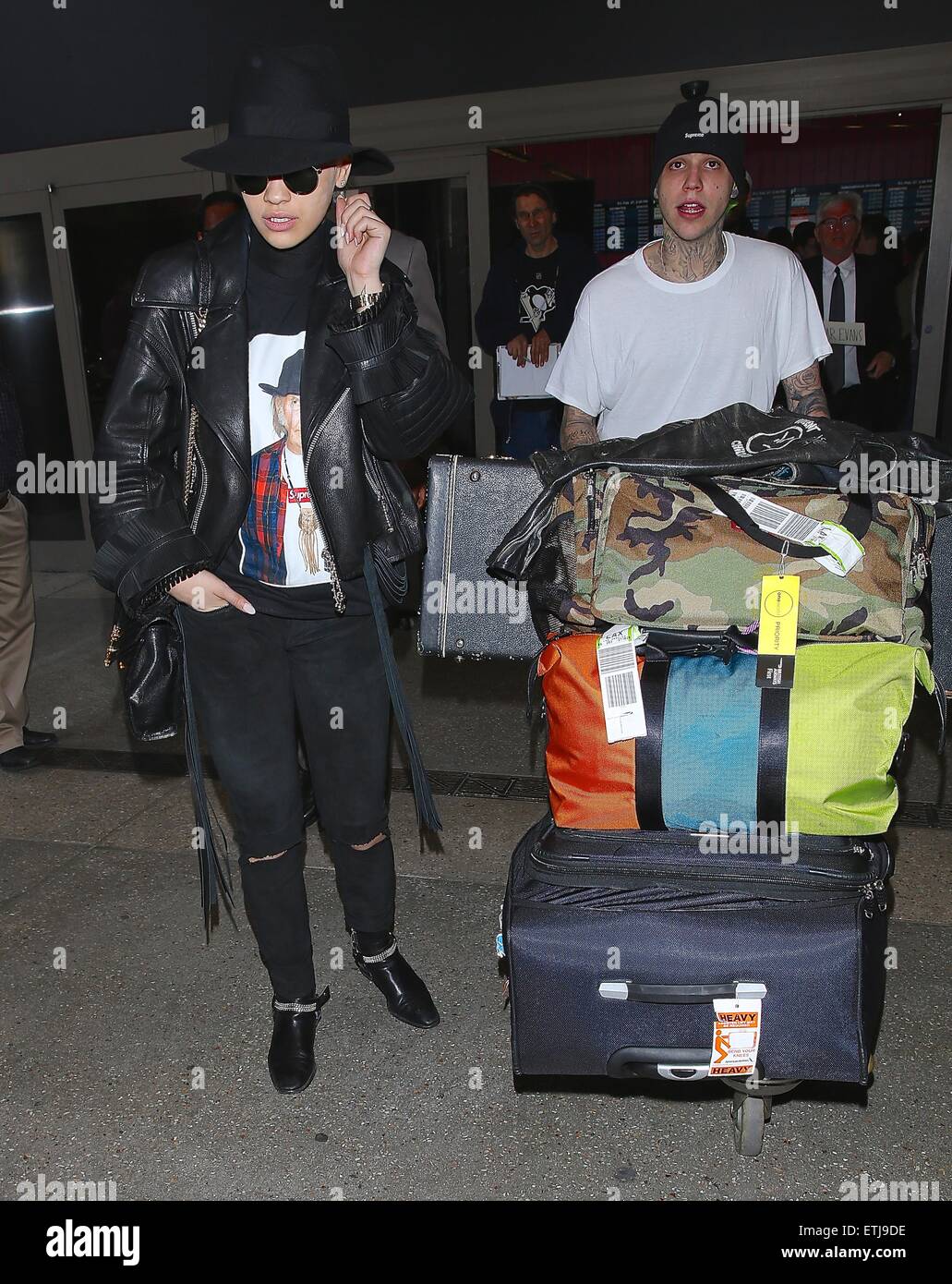 Rita Ora and Ricky Hil arrive at Los Angeles International Airport (LAX ...