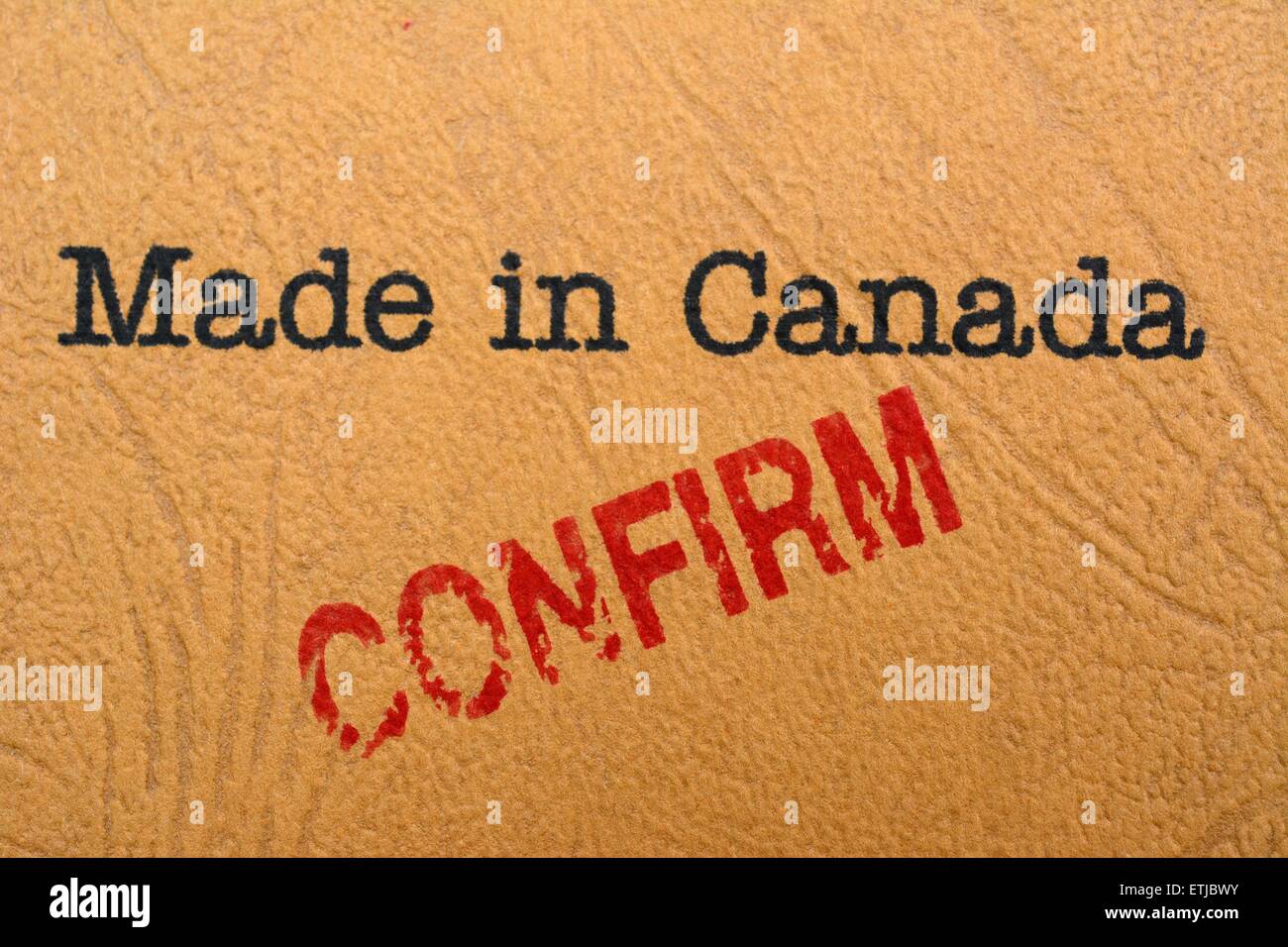 Made in Canada Stock Photo - Alamy