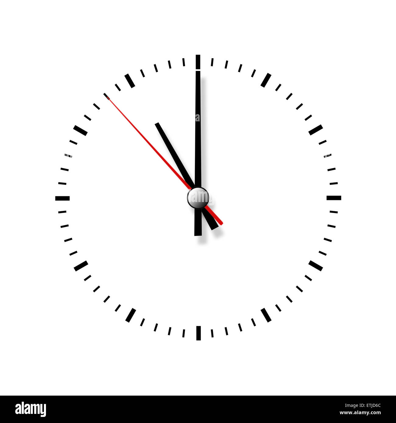 Clock without numbers isolated on white background. Closeup Stock Photo ...