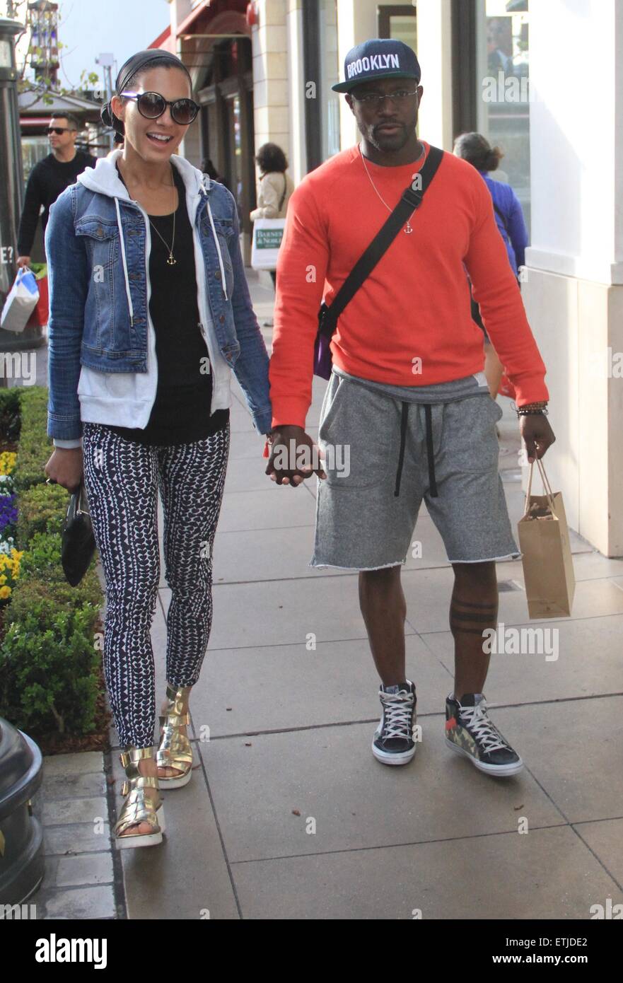 Taye Diggs goes shopping with his girlfriend at The Grove in Hollywood ...