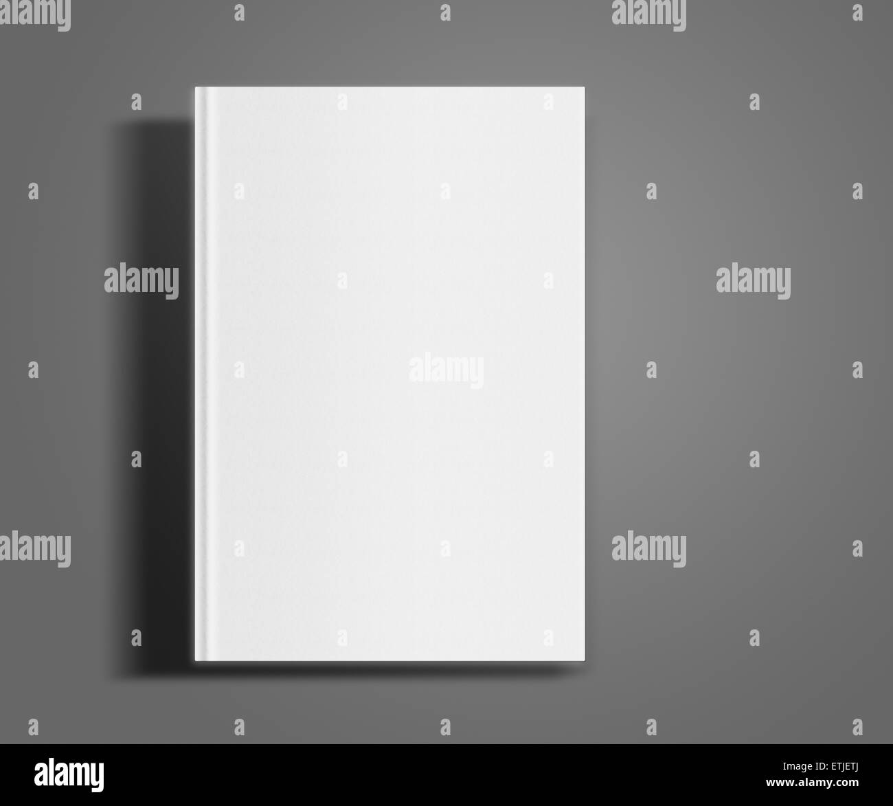 Blank book cover template on gray background with shadows. Highly ...