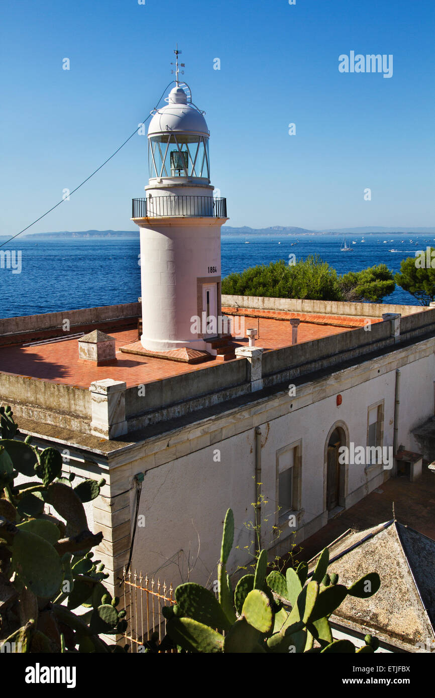 Roses lighthouse. XIX century Stock Photo - Alamy