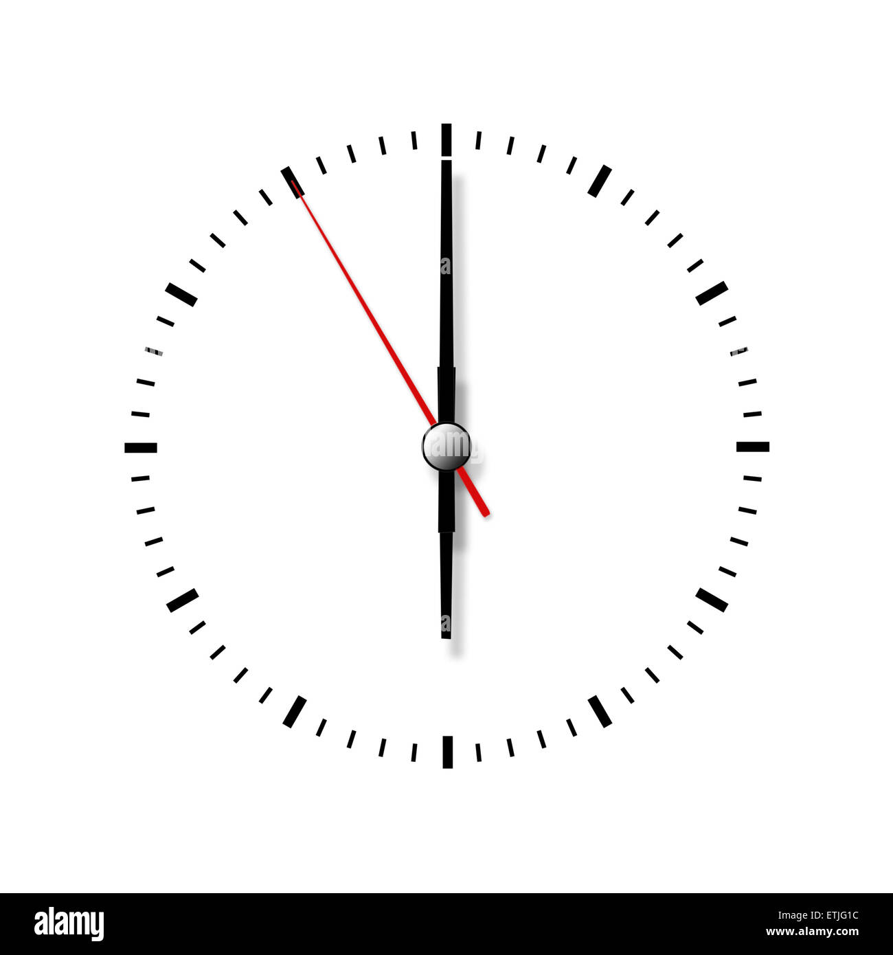 Clock without numbers isolated on white background. Closeup Stock Photo ...