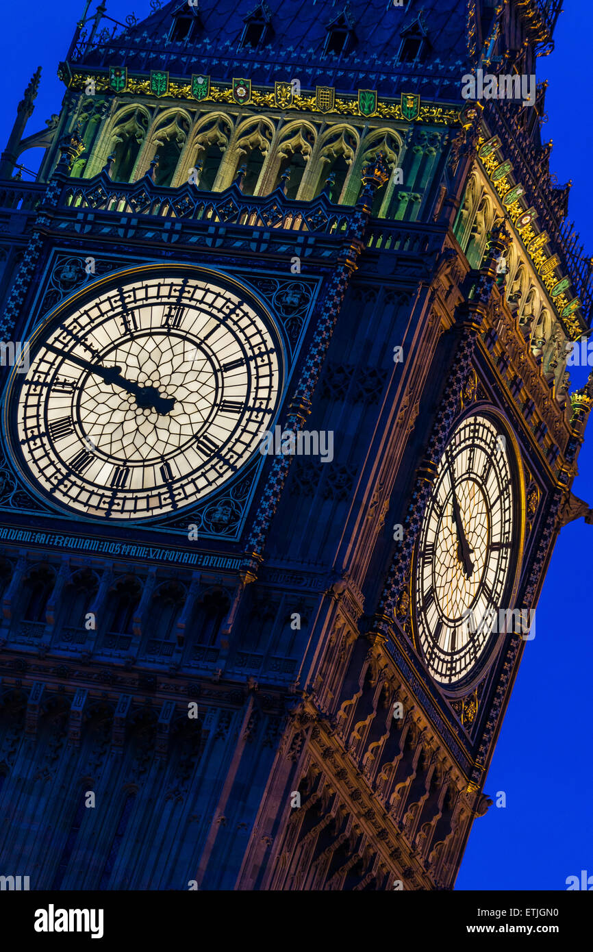 Big ben blue clock face hi-res stock photography and images - Alamy
