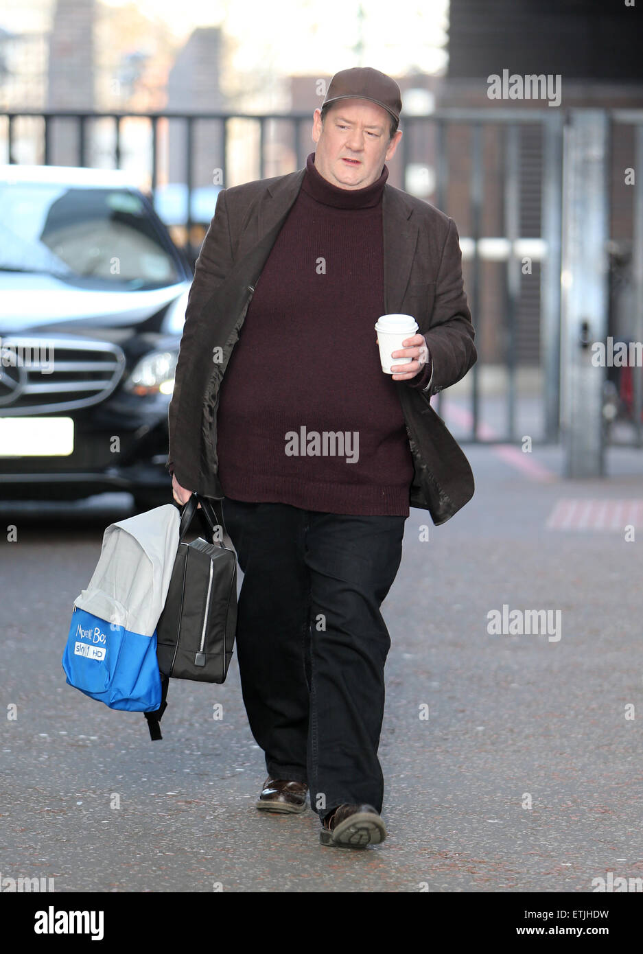 Johnny Vegas outside ITV Studios Featuring: Johnny Vegas Where: London ...