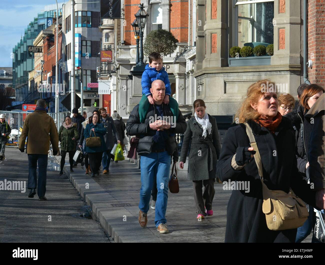 Victorious Irish rugby team players arriving at The Shelbourne Hotel in ...