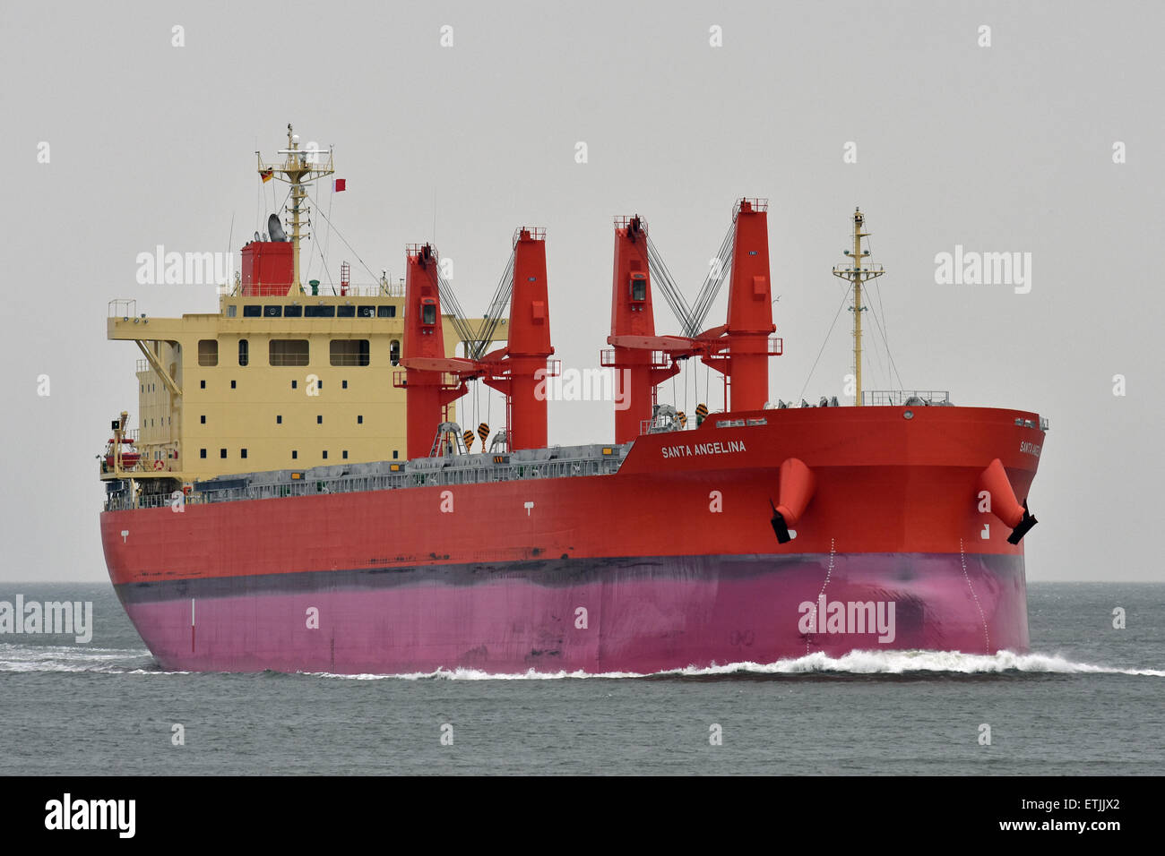 Santa Angelina bound for Hamburg on it's maiden voyage Stock Photo - Alamy