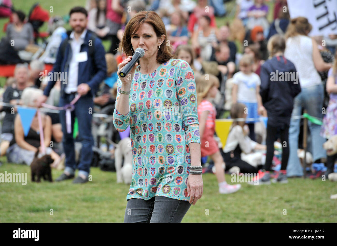 Brighton, UK. 14th June, 2015. Compere actress and tv presenter Annabel ...