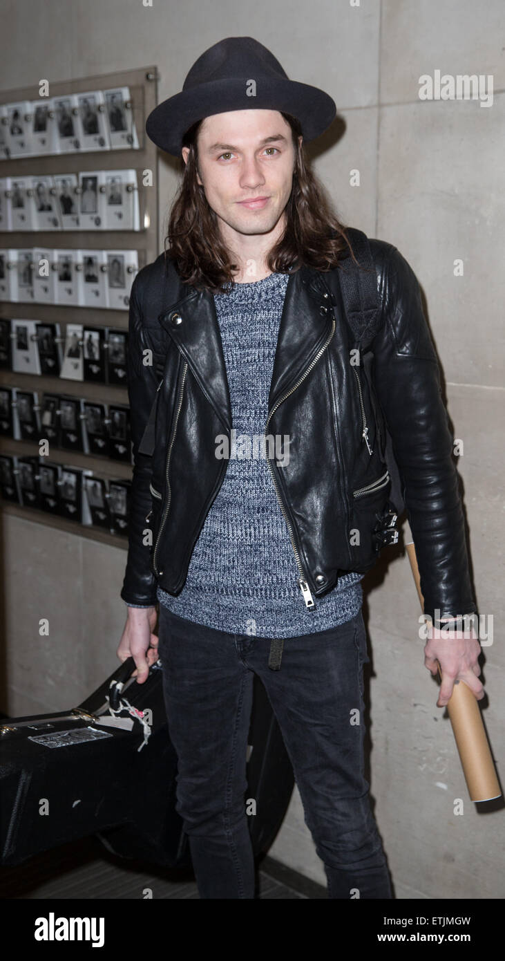 James Bay pictured arriving the Radio 1 studio to perform on Fearne ...