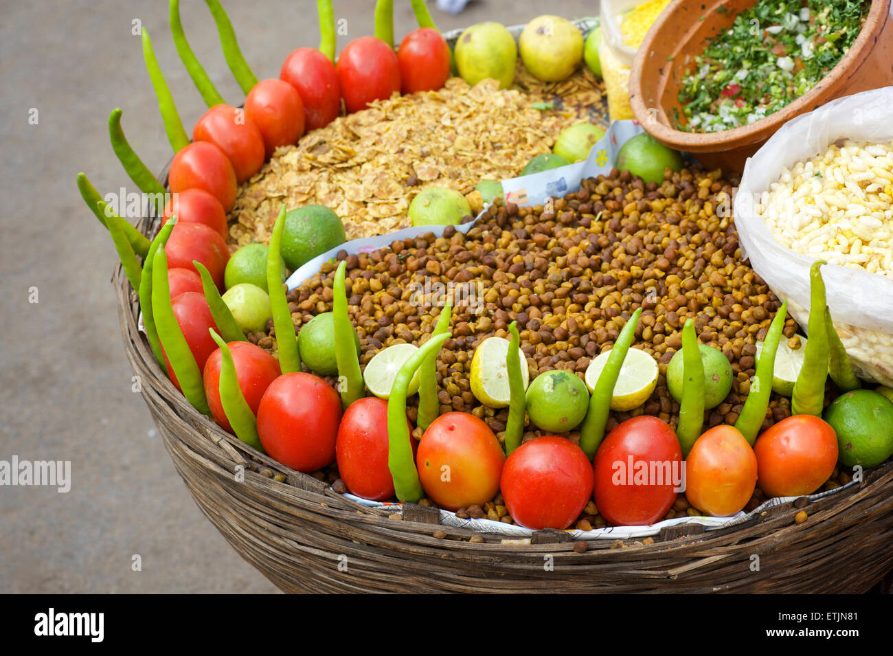 Indian snack - Chana Jor Garam, Mount Abu, Rajasthan, India Stock Photo ...