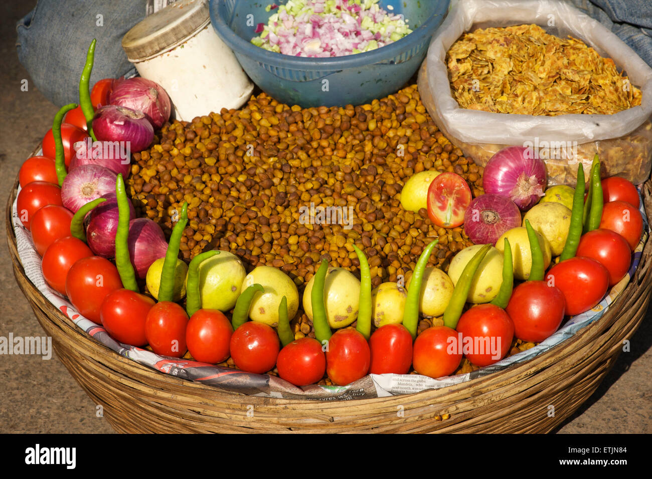 Indian snack - Chana Jor Garam, Mount Abu, Rajasthan, India Stock Photo ...