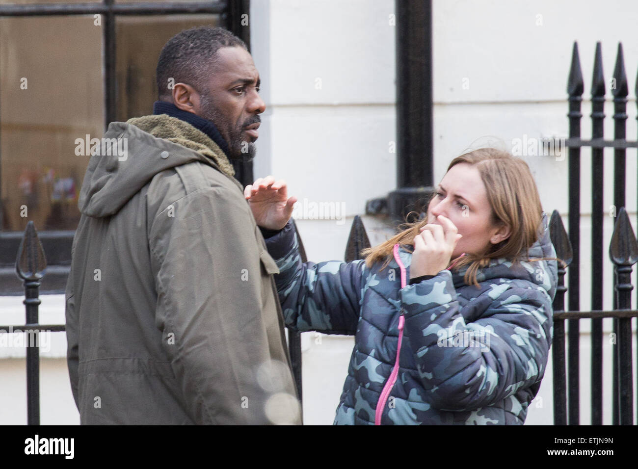 Idris Elba filming scenes for BBC drama series 'Luther' Featuring ...