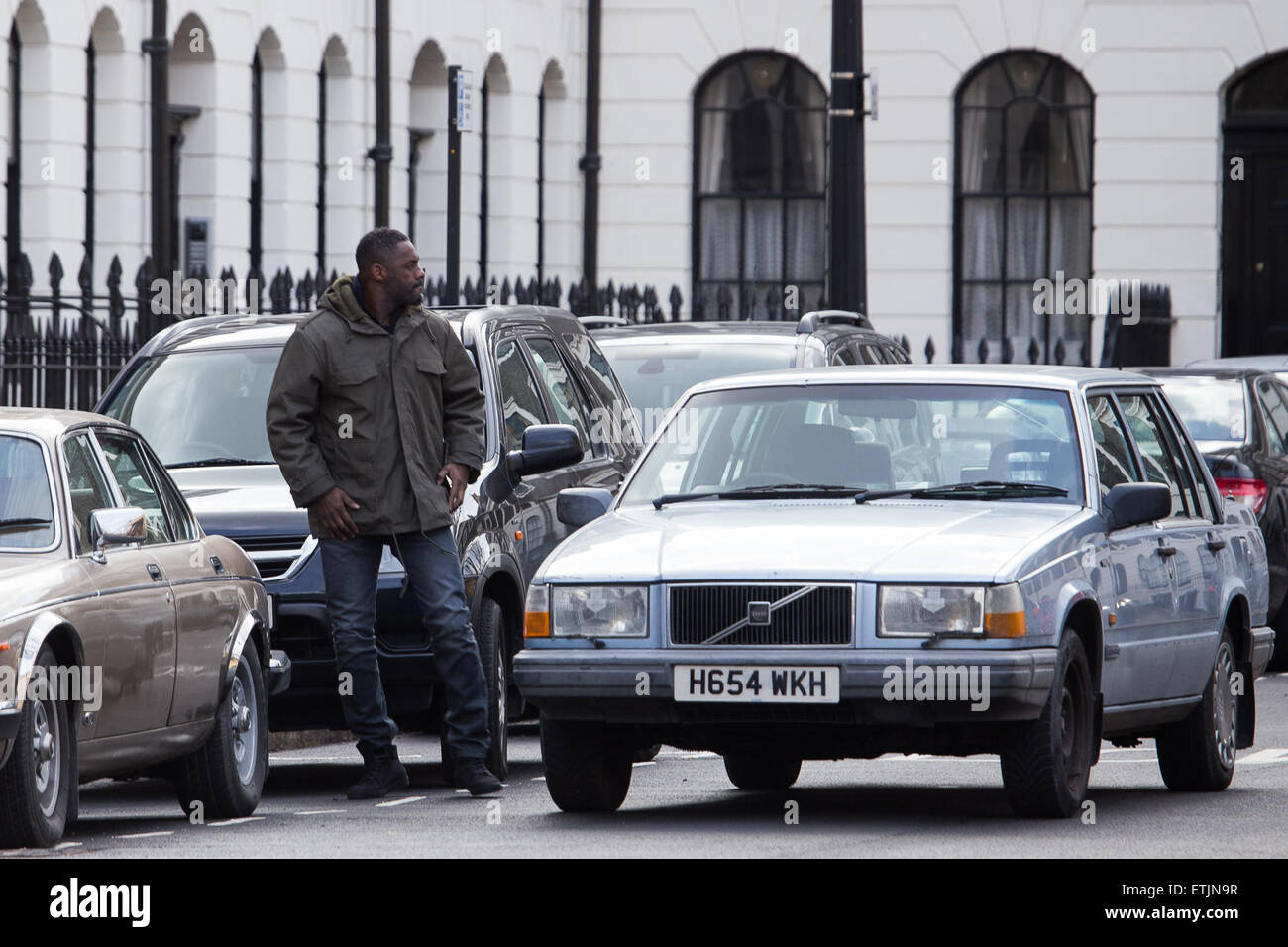 Idris Elba filming scenes for BBC drama series 'Luther' Featuring ...