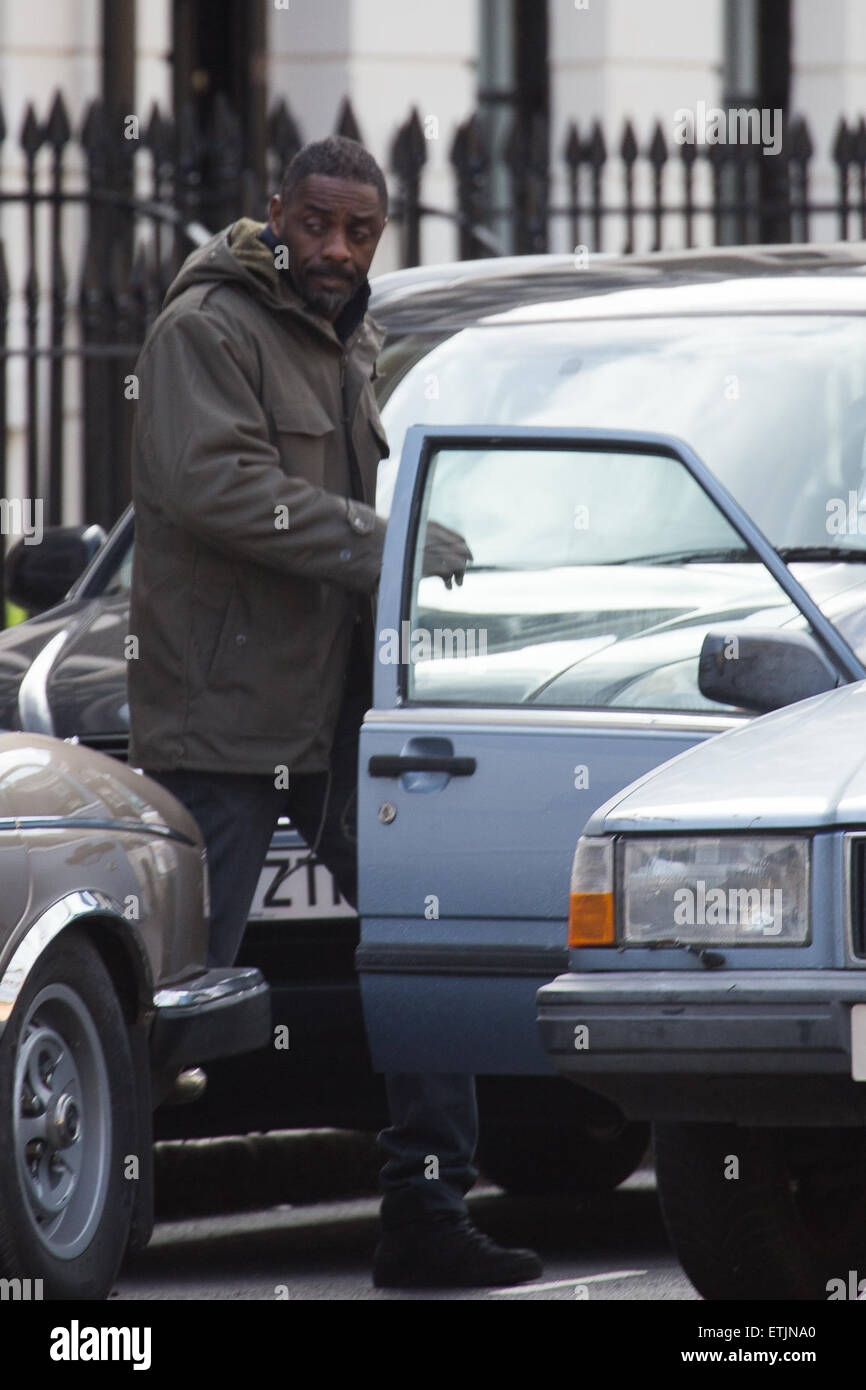 Idris Elba filming scenes for BBC drama series 'Luther' Featuring ...