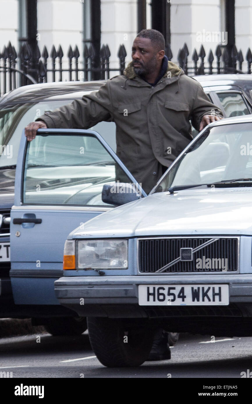 Idris Elba filming scenes for BBC drama series 'Luther' Featuring ...