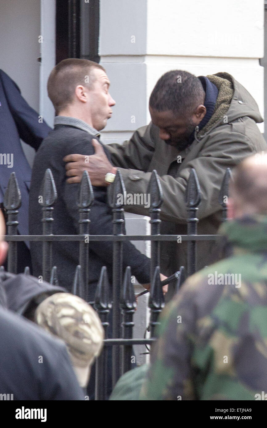 Idris Elba filming scenes for BBC drama series 'Luther' Featuring ...