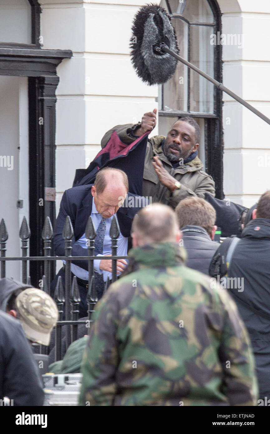 Idris Elba filming scenes for BBC drama series 'Luther' Featuring ...