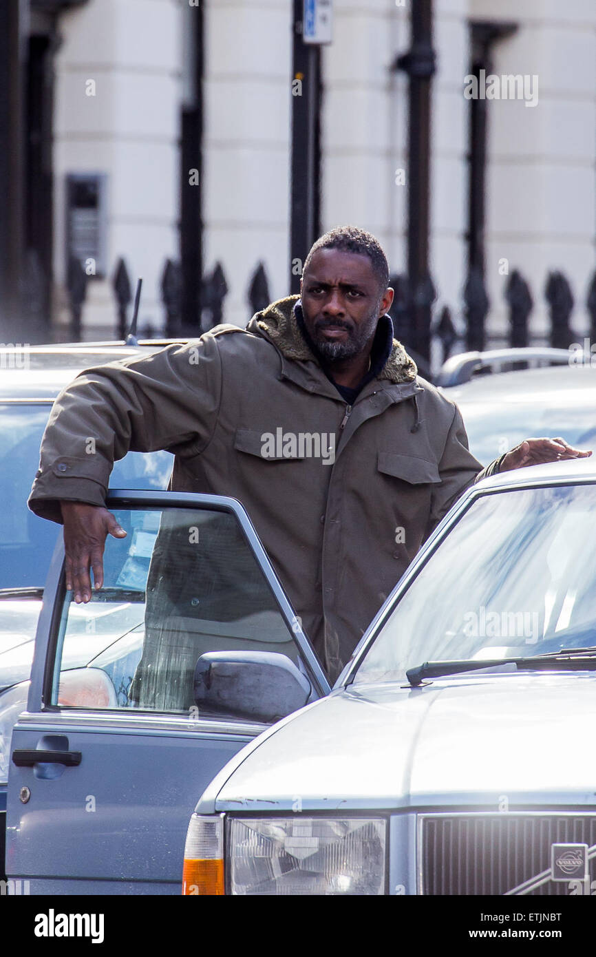 Idris Elba filming scenes for BBC drama series 'Luther' Featuring ...