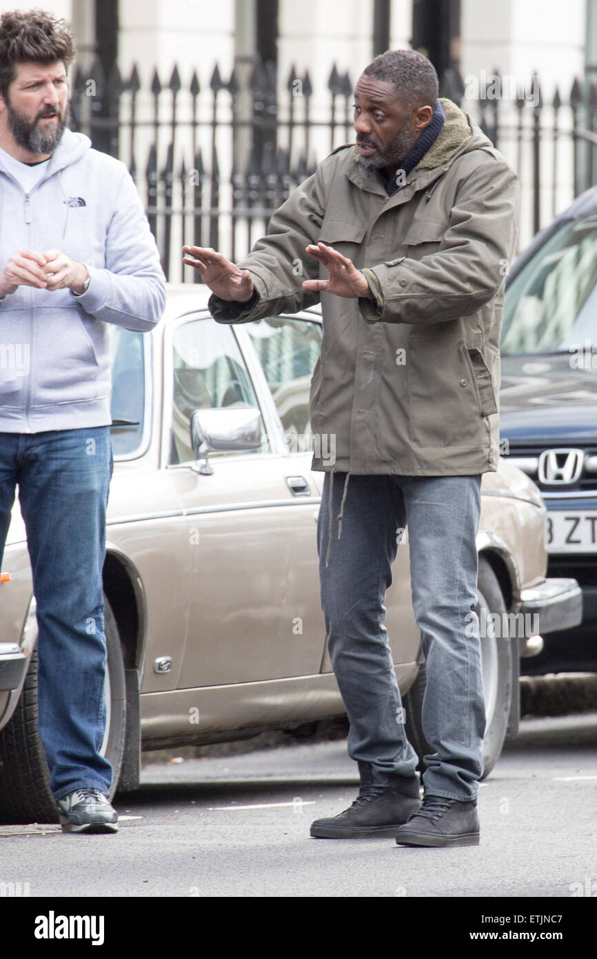 Idris Elba filming scenes for BBC drama series 'Luther' Featuring ...